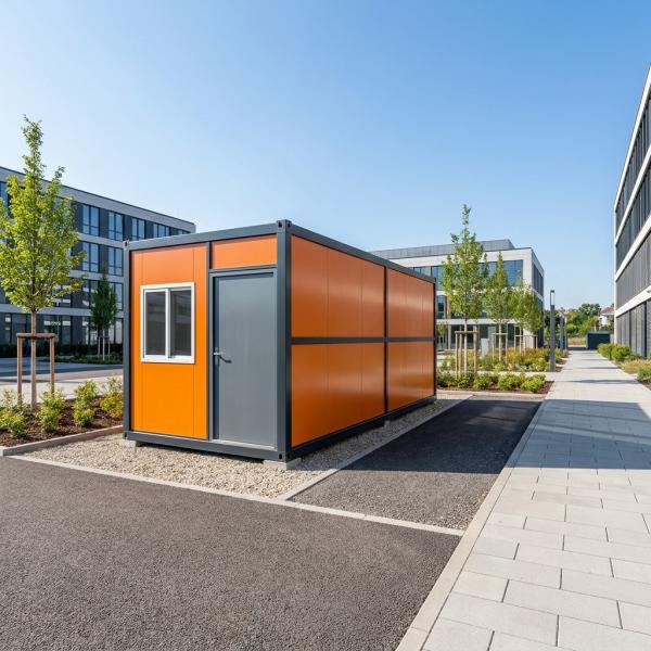 Quality X Shaped Prefab Folding Container House Steel Outer Door Easy Install For Worker for sale