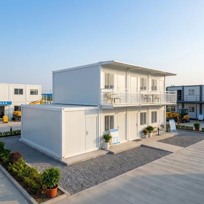 China High End 20ft Detachable Container Office Pod , Prefab Flat Pack Site Office for sale