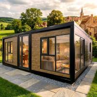 Quality Waterproof Flat Roof Container House Expandable Prefab Modular Container Homes for sale