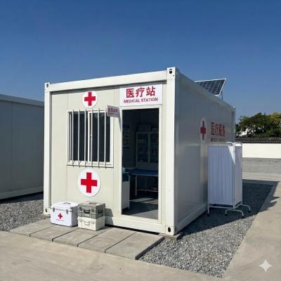 China Civil Defense Emergency Transition Shelter Block for Chile: Fire-Rated Rock Wool Insulated Living Suite for sale