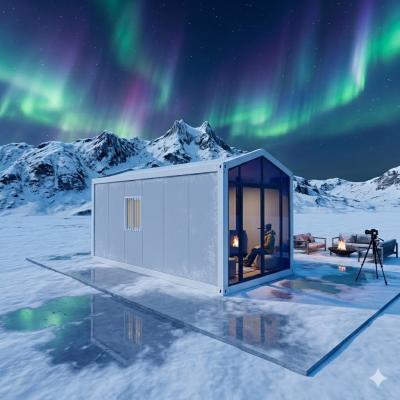 China Luxury 2 Bedroom Prefab Homes 20ft 6x6m Container A Frame House for sale