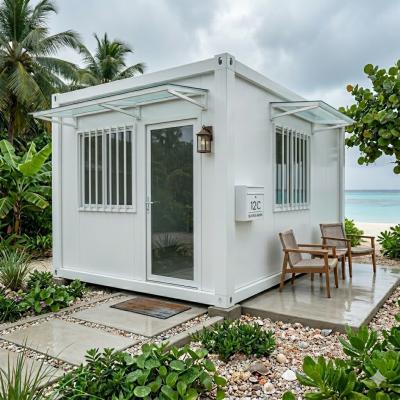 China Weatherproof Flat Pack Container House Detachable Anti Corrosive Prefab Container Homes for sale
