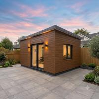 Quality Eco Friendly Walnut Wood Grain Backyard Accessory Dwelling Unit with Dark for sale
