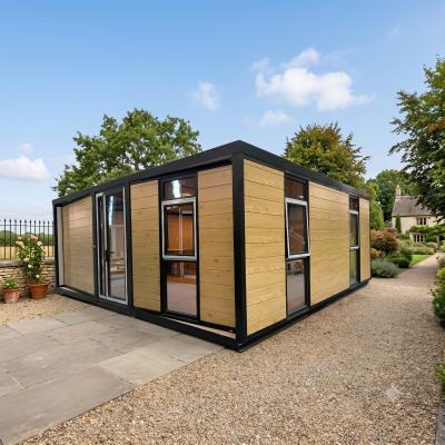 China Modern Backyard Guest House Prefabricated Modular Garden Pod Luxury Container Villa with Insulated Wood Cladding for AirBnB Resort for sale