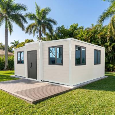 China 20FT Compact Secure Expandable Container House – Beige Siding Edition for sale