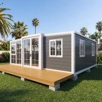 China Elegant 20ft Expandable Container House - Classic Grid Window Design for sale