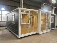 China Elegant 20ft Expandable Container House - Classic Grid Window Design for sale