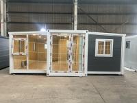 China Elegant 20ft Expandable Container House - Classic Grid Window Design for sale