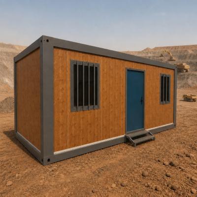 China Eco Friendly Z Folding Container House Detachable With Orange EPS Sandwich Wall Panel for sale