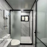 China 20ft Expandable Container House with Grey Cladding, Black Frame and Fitted Interior for sale