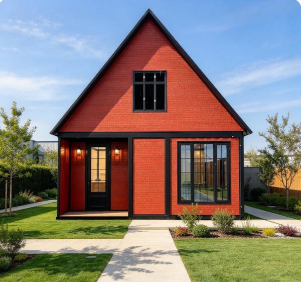 Quality 20FT Gable Roof Expandable Container House 5900x6700x2560mm 75mm EPS Wall SPC Flooring for Living Rental Resort for sale