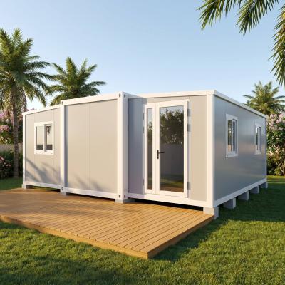 China 20ft Expandable Container House with Grey Cladding and Fitted Kitchen Cabinets for sale