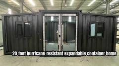 20-foot hurricane-resistant expandable container home,