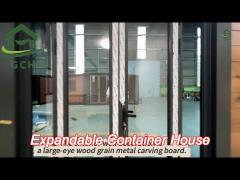 weather tight expandable modular house 10ft-40ft with polyurethane carved wall panels