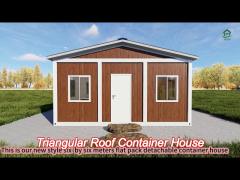 sturdy triangular roof container house expandable fast assembly  for mobile shop office