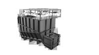 China Rustproof 3*7.5kw 35m3 Material Storage Bins for sale