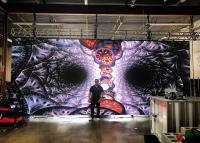 China Hanging Curved Led Panel Stage Background Flexible Video Wall Display Screen P3.9 for sale