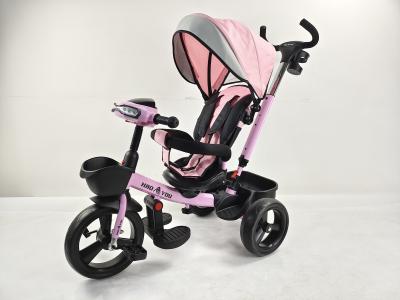 Cina Triciclo per bambini a tre ruote rosso con manubrio in acciaio e sedile in plastica in vendita