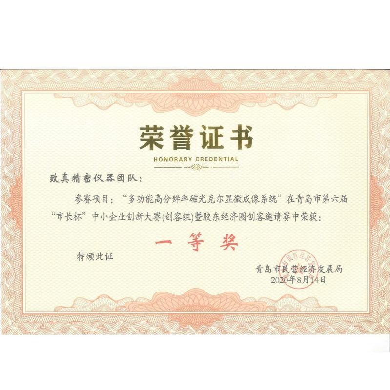 The 6th Qingdao Mayor Cup SME Innovation Competition (Maker Group) First Prize - Truth Instruments Co., Ltd.