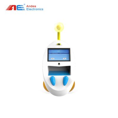 Cina Pavimento che sta il prestito a 21,5 pollici del libro della biblioteca di self service RFID e macchina di ritorno con l'identificazione dell'impronta digitale in vendita