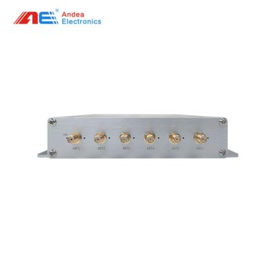 China 13.56MHz Long Distance Active RFID Reader HF RFID Reader With 6 Antenna Interfaces RFID Network Reader for sale