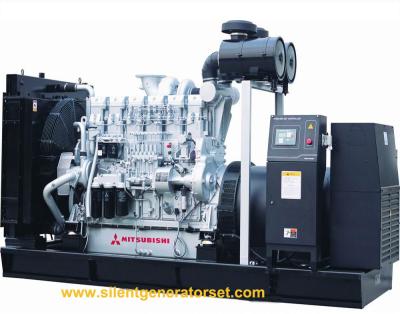 China 3 Pole MCCB MITSUBISHI Diesel Generator Set With Durable Stainless Steel Hinges for sale
