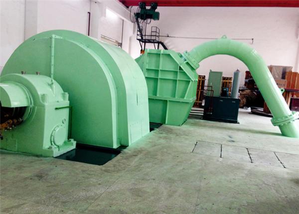 Quality Micro Pelton Hydro Turbine Generator Green Color 90m-600m Warter Head for sale