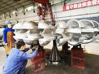 China Adjustable / Fixed Blade Angle Water Power Turbine with Customized Blade Height for sale