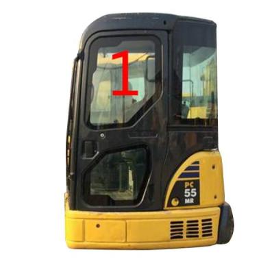 Cina Spesso di vetro NO.1 5mm di posizione laterale di KOMATSU PC55MR Cab Glass Left grande temperato in vendita