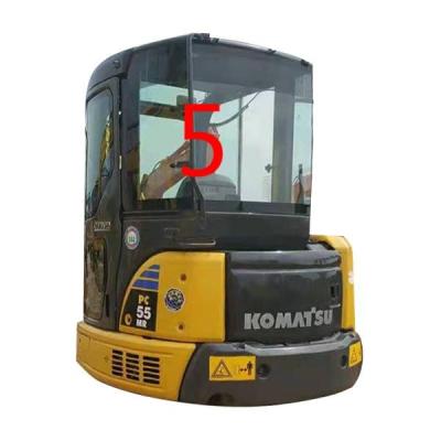 中国 風防ガラスPC55MR PC55小松の掘削機の窓の取り替えのRoHSの裏側NO.5 販売のため