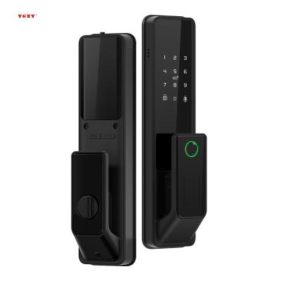 China Remote Unlocking Smart Door Lock Tuya Wifi Smart Fingerprint 3D Sinovo Inteligente Digital Safe Door With Camera Lock for Home for sale