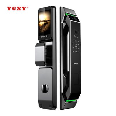 China Hot Selling Full Automatic Real Time Video Intercom Smart Wifi Digital Door Lock Anti-theft Camera Digital Keyless Smart Lock for sale