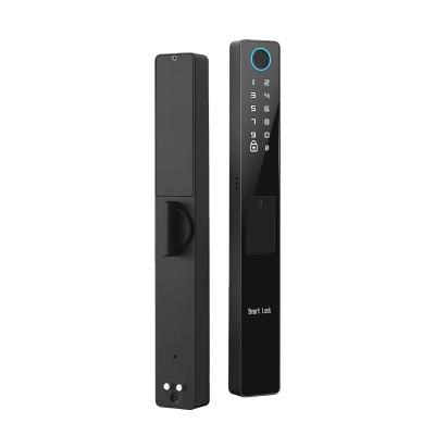 China Outdoor Waterproof New Style 5CM Wide Slim Bezel No Handle Straight TTLOCK Automatic Digital Combination Smart Door Lock for sale