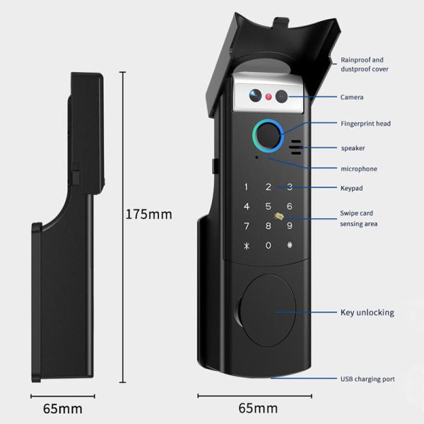 Quality High Waterproof Camera Intercom FACE ID Smart Frame Lock Fingerprint Password for sale