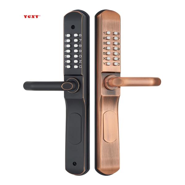 Quality Outdoor Waterproof Courtyard Doors No Need for Power Supply Pure Mechanical Button Password Door Lock With Key for sale
