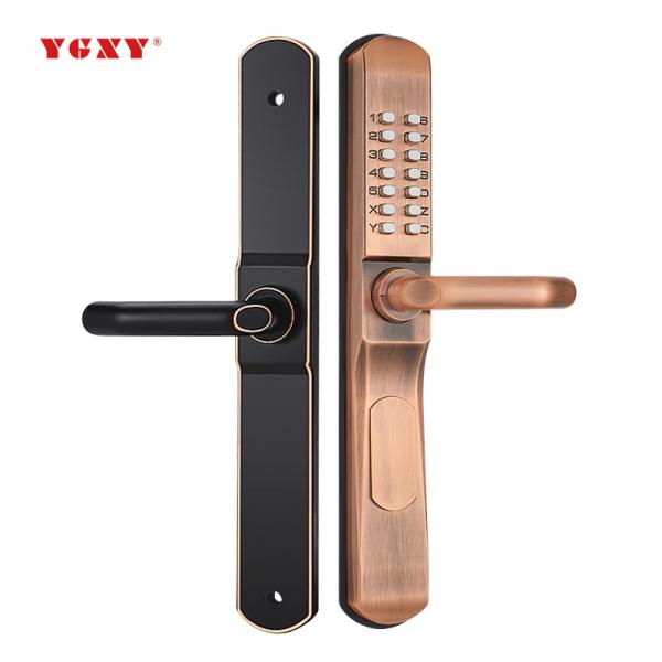 Quality Outdoor Waterproof Courtyard Doors No Need for Power Supply Pure Mechanical Button Password Door Lock With Key for sale