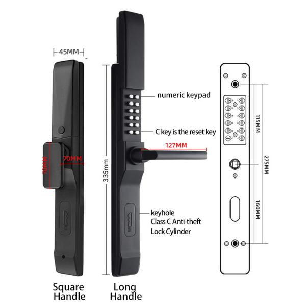 Quality YAGU Double-sided Popular Design Push Button Door Lock Security Mechanical Code for sale