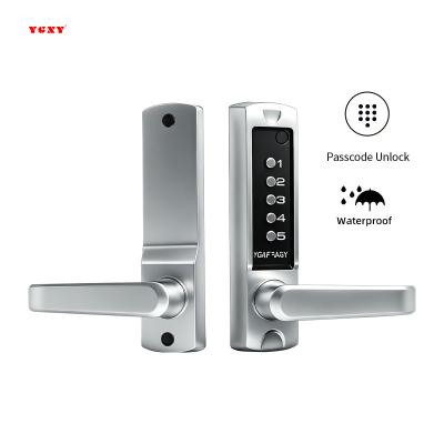 China YAGU Code Upgrade 5-digit Single-sided Key Combination Keyboard Smart Keyless Entry Door Lock Mechanical Key Single Door for sale