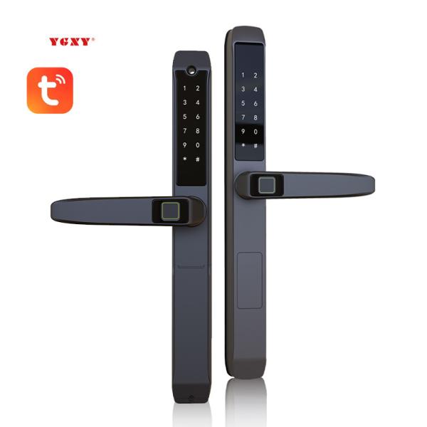 Quality Outdoor Waterproof Double Sided Fingerprint Smart Door Lock for Garden Door Aluminium Digital Smart Sliding Door Lock IP67 for sale