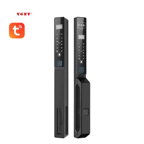 Quality Double Side Fully Automatic Broken Aluminum Fingerprint Lock Outdoor Waterproof Smart Door Lock for Garden Door Tuya Lock for sale