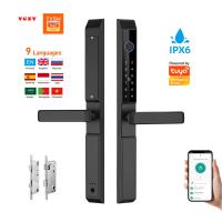 Quality Narrow Frame Aluminum Alloy Glass Door Smart Lock Broken Bridge Aluminum Smart for sale