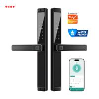 Quality Yagu Two-Way Fingerprint Password Waterproof Outdoor TTlock Aluminum Hollow Door for sale