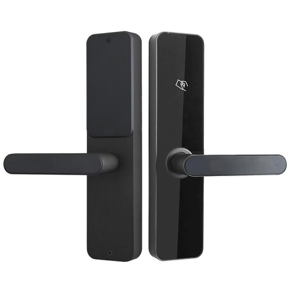 Quality YAGU Steel Keyless Electronic Door Lock Hotel Card Key Lock System RFID Hotel Card Reader Door Lock with Key and Card for sale