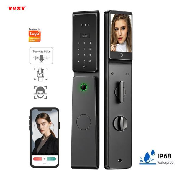 Quality YAGU 3D Face Palm Vein Door Smart Lock Tuya App Connectivity Waterproof Biometric Multifunctional for Wood/Aluminum Door for sale