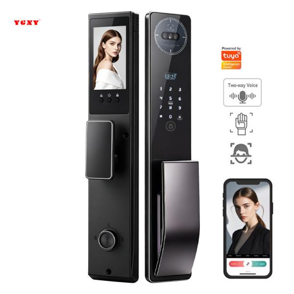 Quality YAGU High-End 3D Facial Recognition Smart Door Lock Fully Automatic Lock with Video Intercom and Peephole Function Main DoorLock for sale