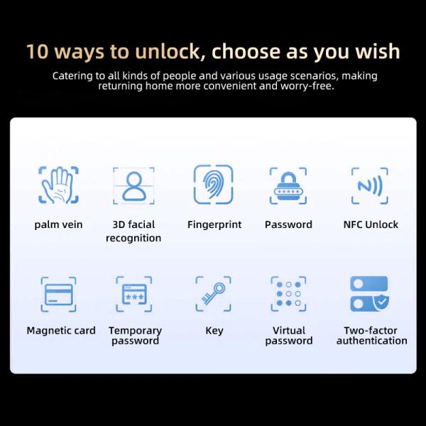 Quality YAGU High-End 3D Facial Recognition Smart Door Lock Fully Automatic Lock with for sale