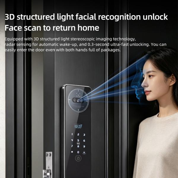 Quality YAGU High-End 3D Facial Recognition Smart Door Lock Fully Automatic Lock with for sale