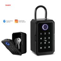 Quality Ttlock Tuya Smart Key Storage Boxes Finger Print Code Lockbox Entry Safe Key Box for sale