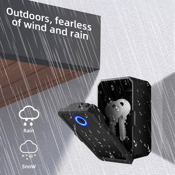 Quality Ttlock Tuya Smart Key Storage Boxes Finger Print Code Lockbox Entry Safe Key Box for sale