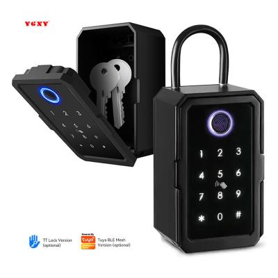 China YAGU Hide Secure Security Smart Lock Safe Lock Box Key Safe for Door Digital Code Tuya App Smart Key Lock Box Key Box for Door for sale